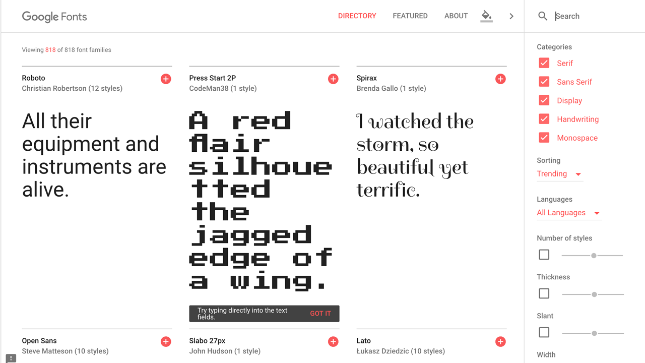 Google Fonts - Podcasters' Society